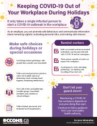 CCOHS: Keeping COVID-19 Out of Your Workplace During Holidays