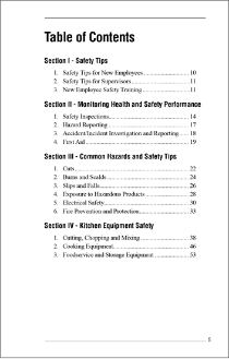 CCOHS: Food Service Workers Safety Guide