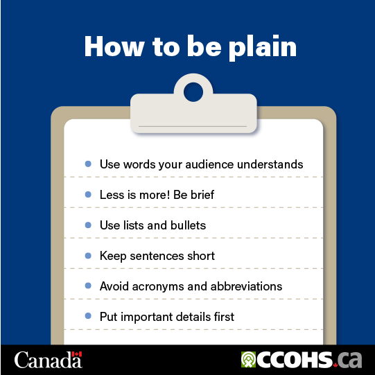 CCOHS: Spell It Out - A plain language toolkit